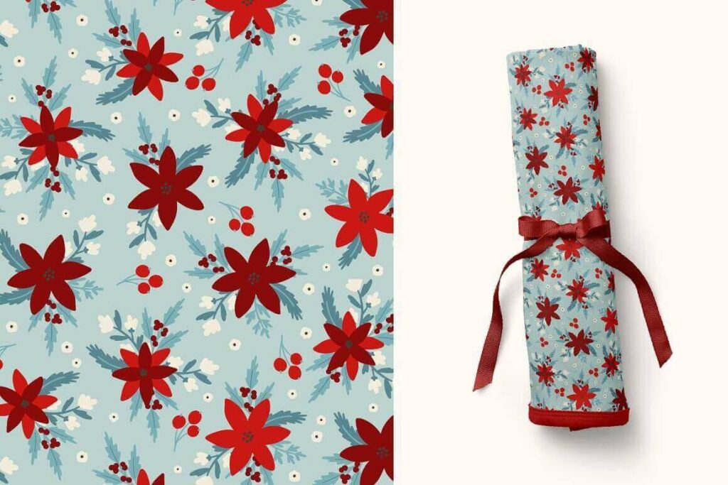 Winter Floral Seamless Pattern – MasterBundles