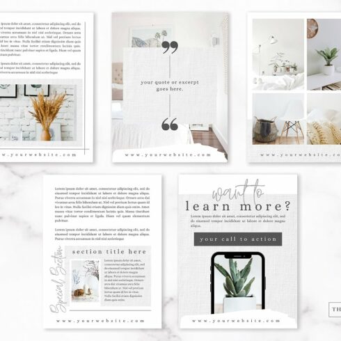 EBook Template For Canva | Linen | Master Bundles