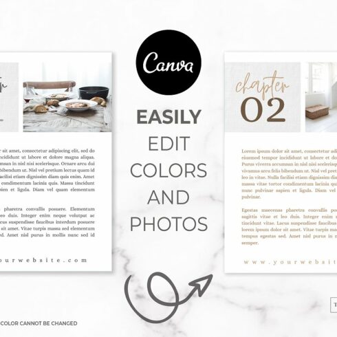 EBook Template For Canva | Linen | Master Bundles