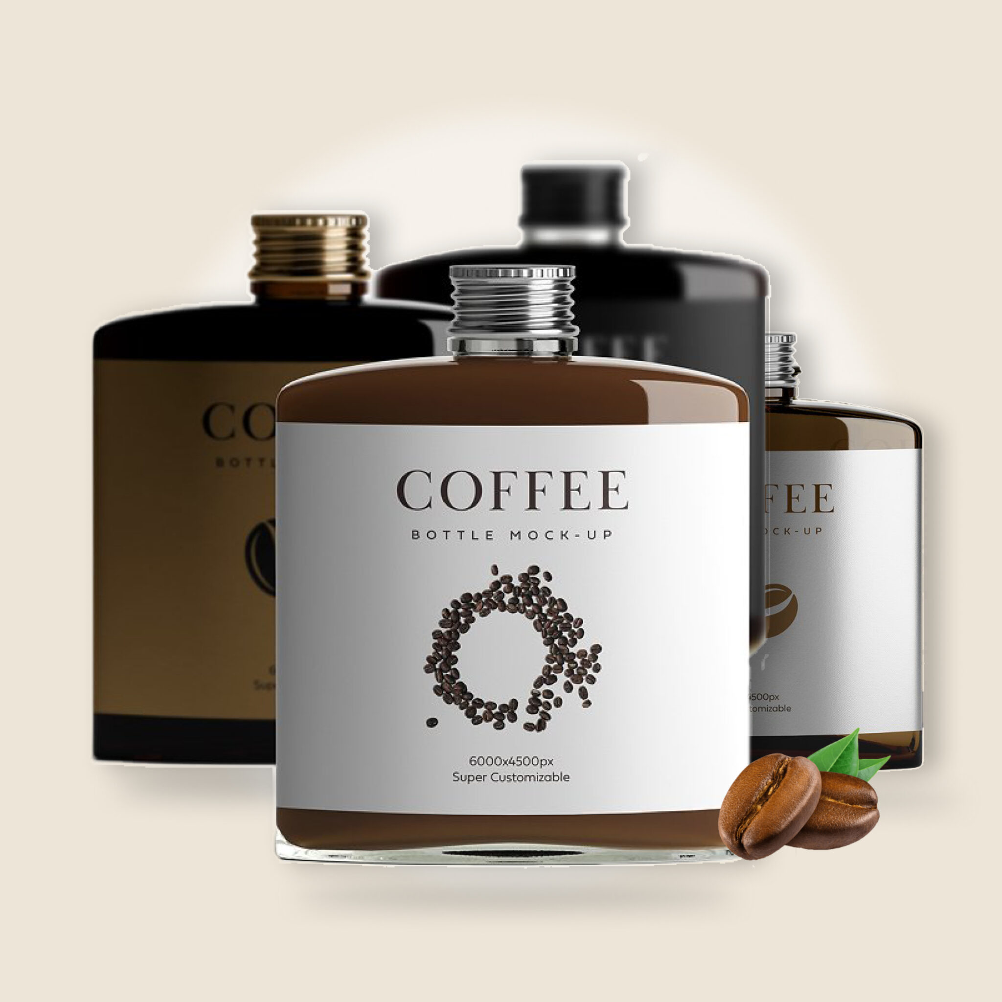 Pre-made Coffee Bottle Mockup – MasterBundles