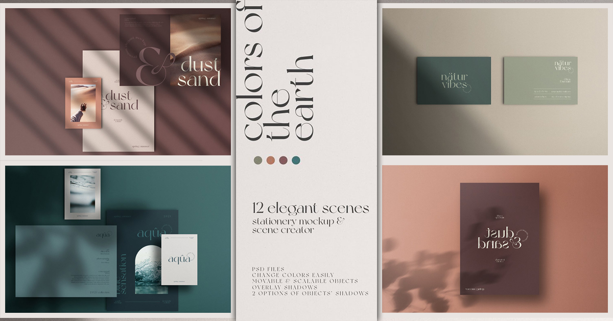 Colors Of Earth Stationery Mockup – MasterBundles