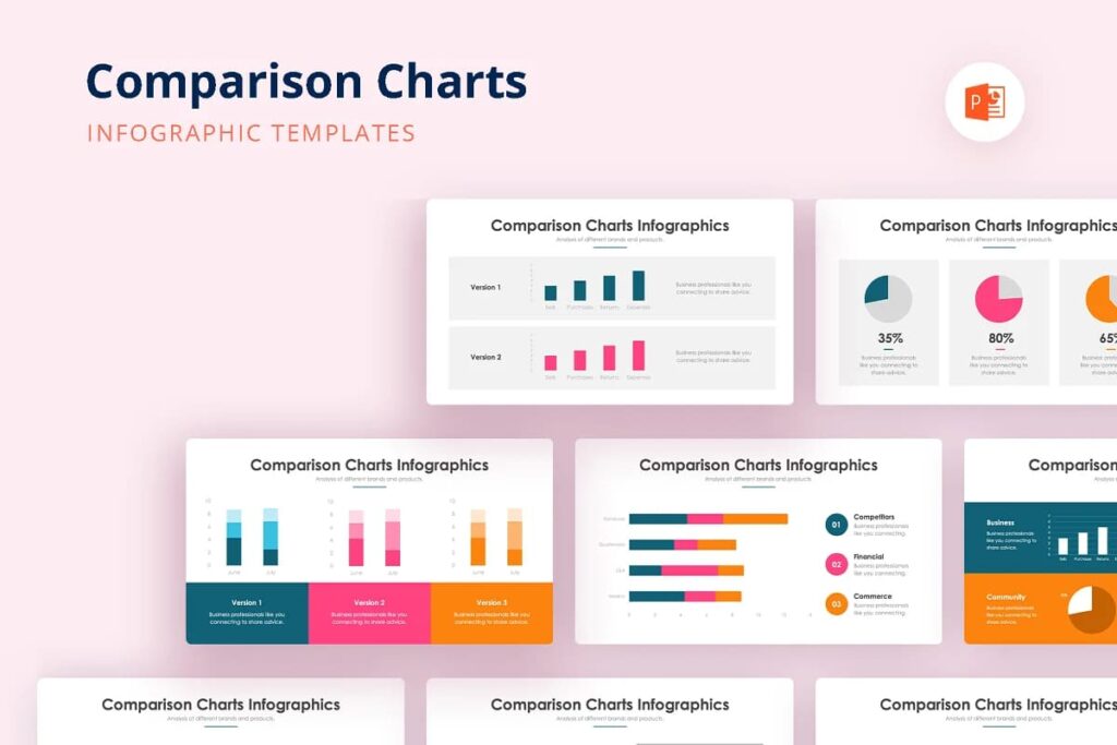 Comparison Charts Infographics – MasterBundles
