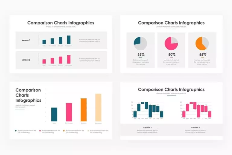 Comparison Charts Infographics – MasterBundles