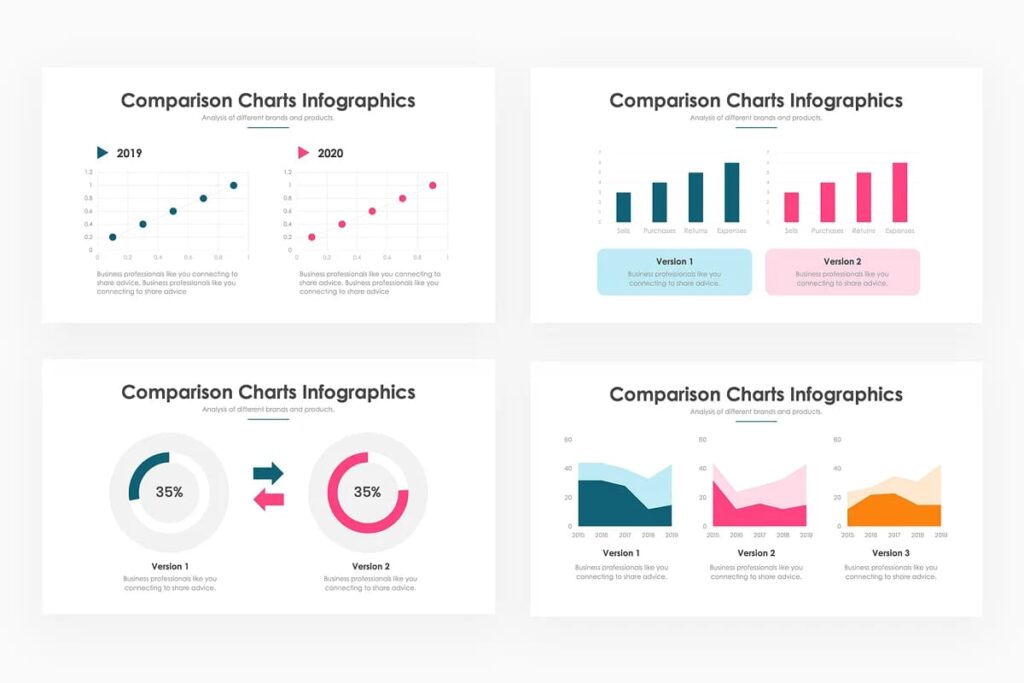 Comparison Charts Infographics – MasterBundles