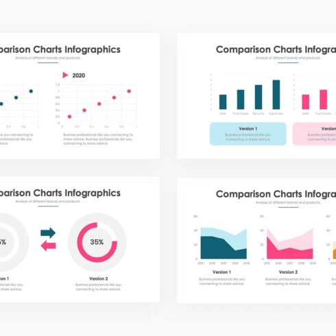 Comparison Charts Infographics | Master Bundles