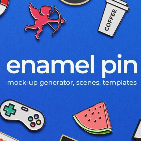 Enamel Pin Mockup Logo Bundle | Master Bundles