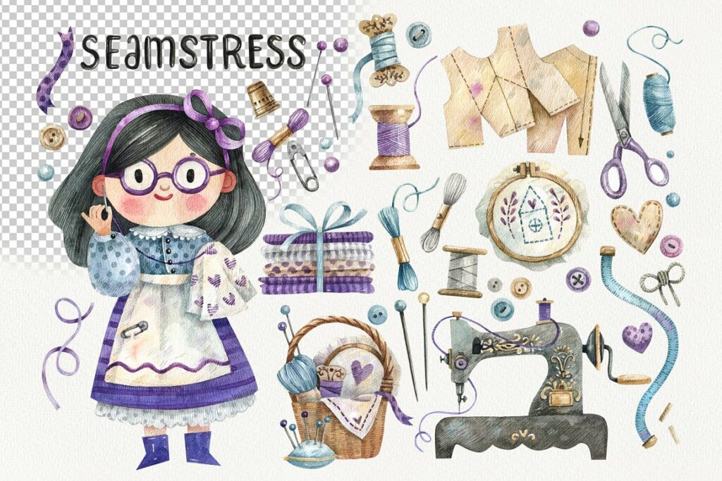 Seamstress Girl – MasterBundles