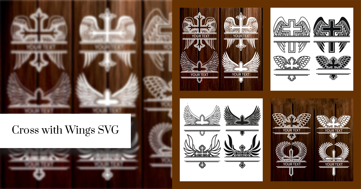 Cross With Wings SVG, Cross Svg, Angel Wings – MasterBundles