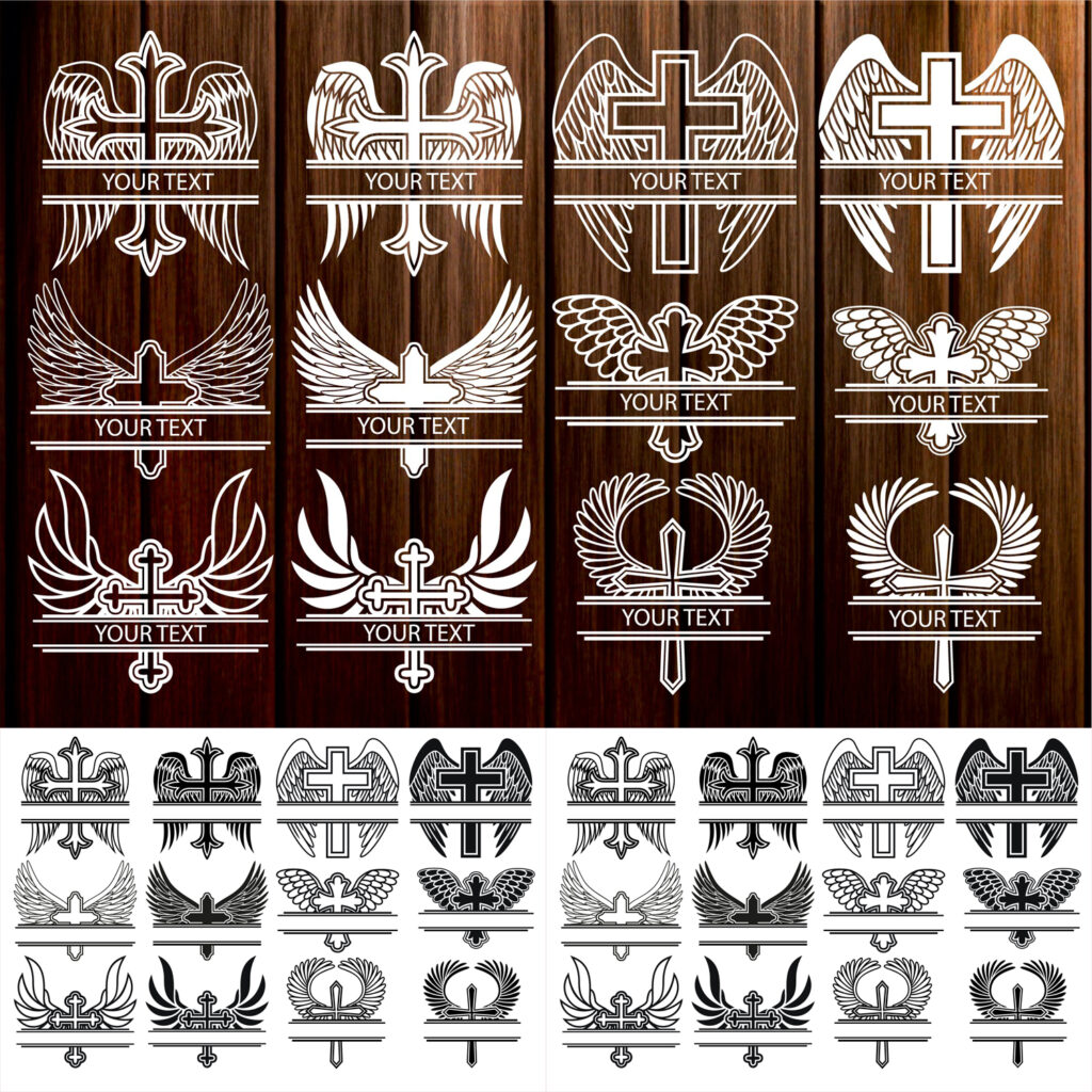 Cross With Wings SVG, Cross Svg, Angel Wings – MasterBundles