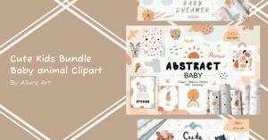 Cute Kids Bundle Baby Animal Clipart – MasterBundles