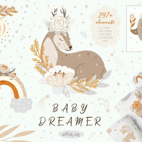 Cute Kids Bundle Baby Animal Clipart | Master Bundles