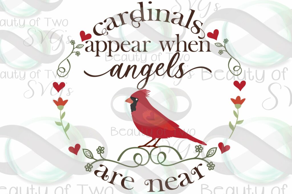 Red Cardinal Angel Memoriam SVG – MasterBundles