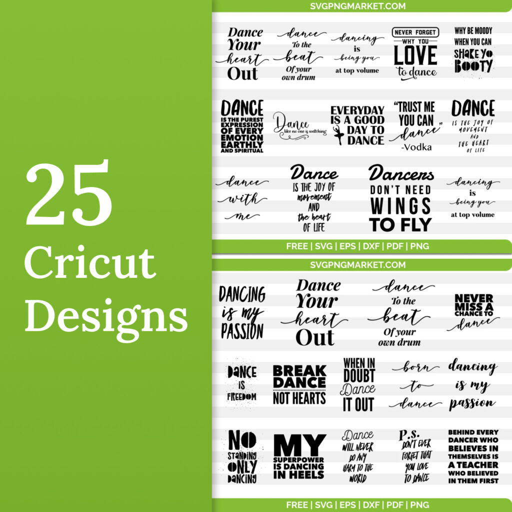 Dance Quotes Svg Bundle - 25 Cricut Designs – MasterBundles