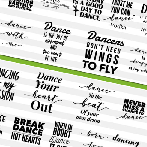 Dance Quotes Svg Bundle - 25 Cricut Designs | Master Bundles