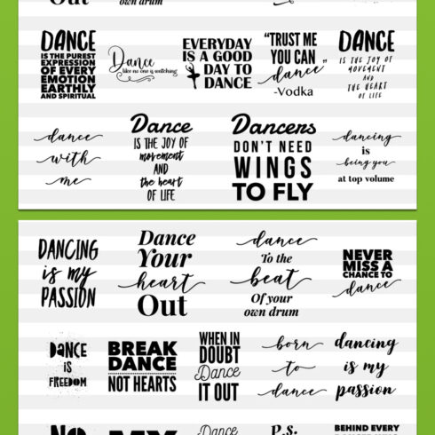 Dance Quotes Svg Bundle - 25 Cricut Designs | Master Bundles