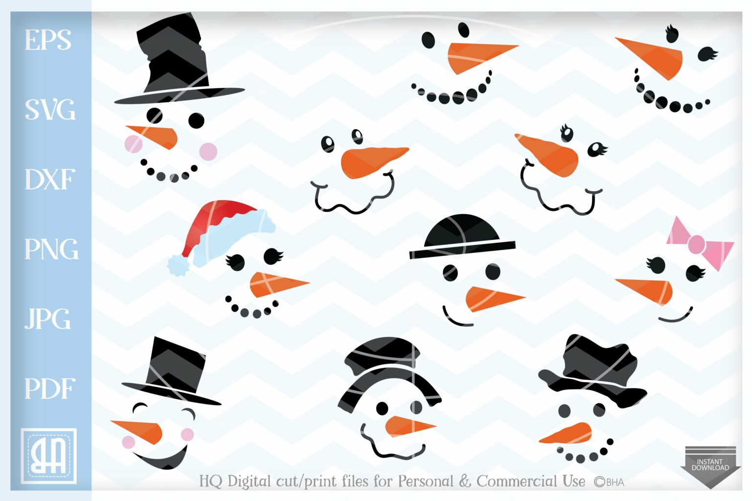 Snowman Faces SVG - Snowman Svg - Christmas Bundle SVG – MasterBundles