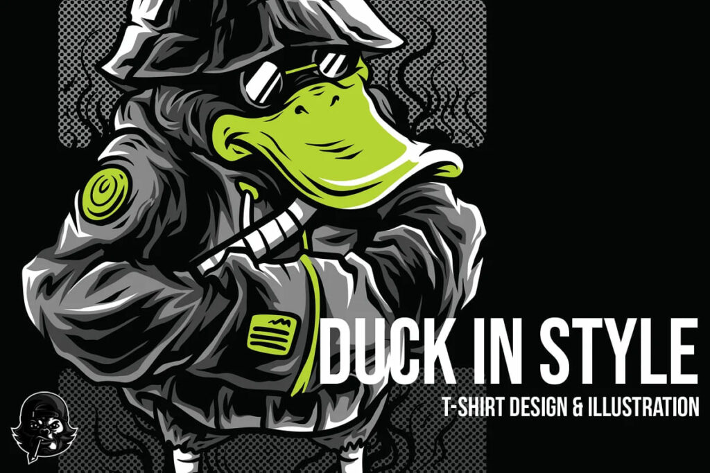 Duck in Style Illustration – MasterBundles