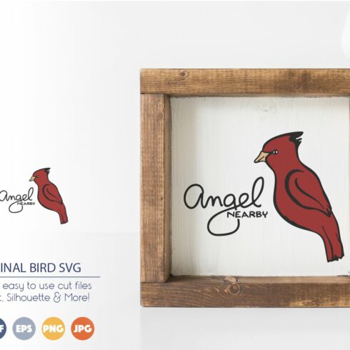 Cardinal Bird SVG Angel Nearby – MasterBundles