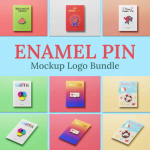Enamel Pin Mockup Logo Bundle – MasterBundles