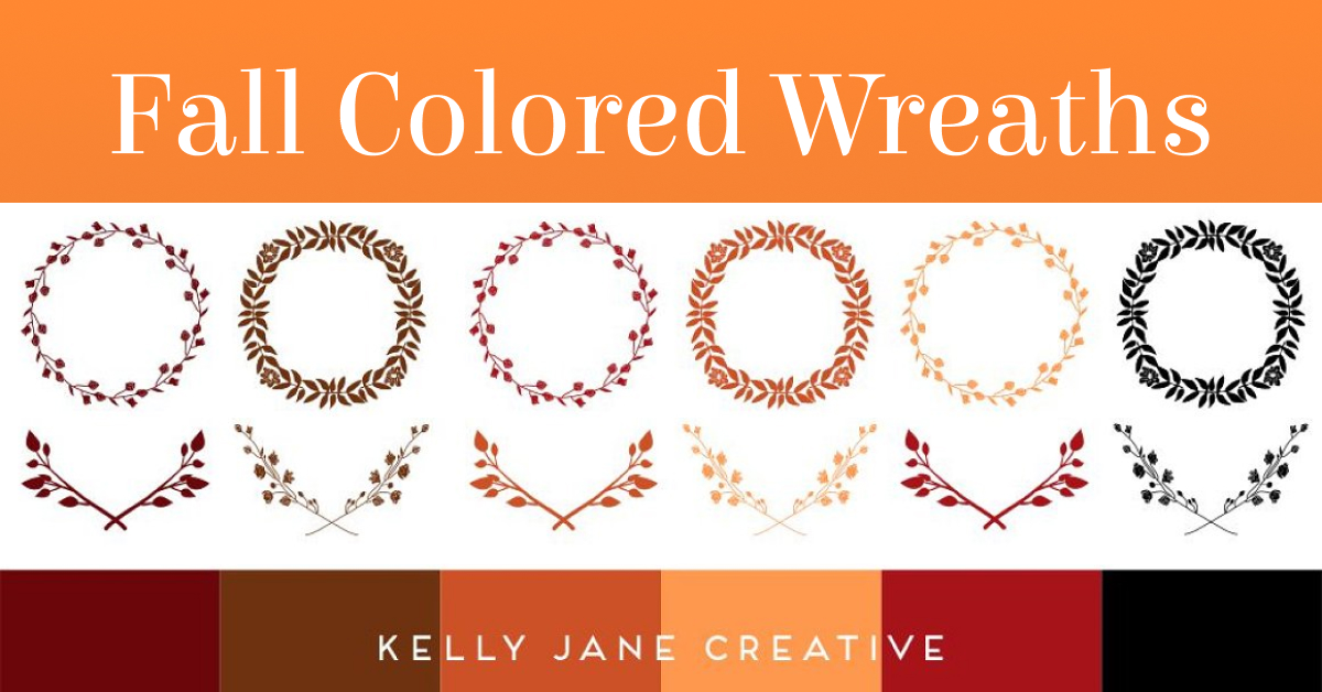 Fall Colored Wreaths – MasterBundles