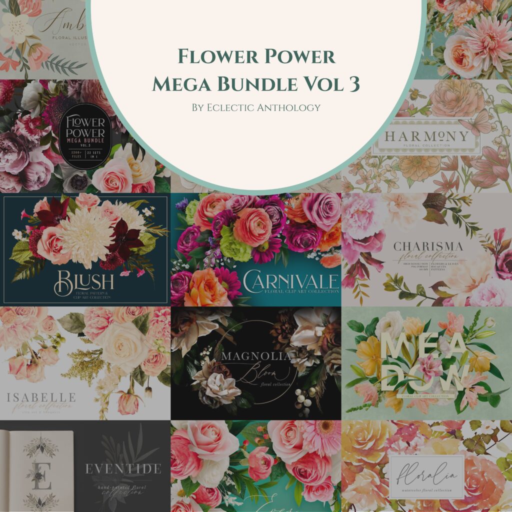 Flower Power Mega Bundle Vol 3 – MasterBundles