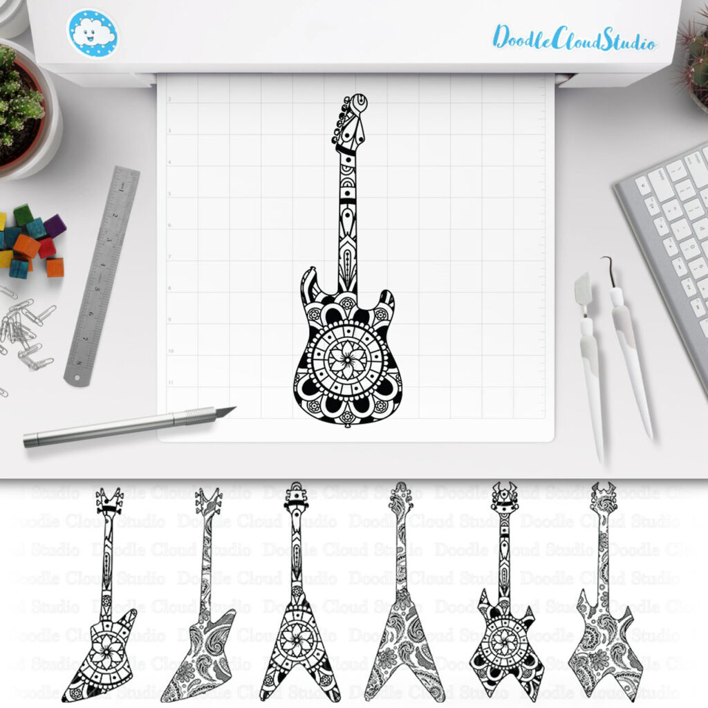 Guitar Mandala SVG, Electric, Classic – MasterBundles