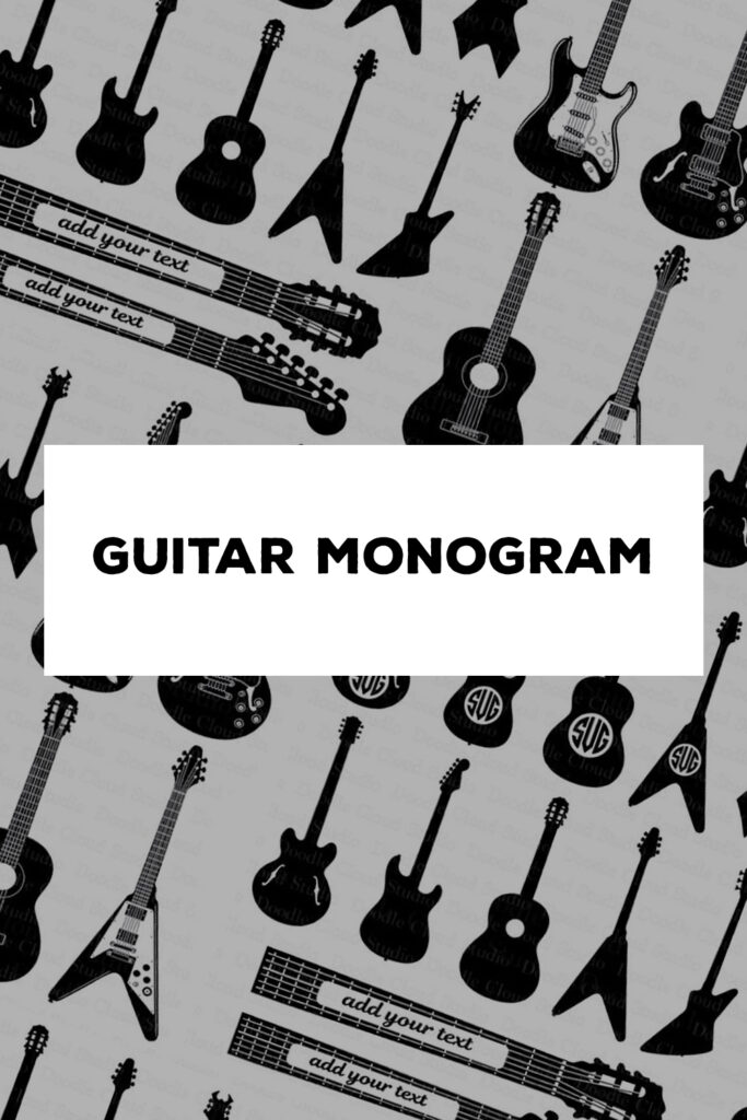 Guitar SVG, Guitar Monogram Svg File – MasterBundles