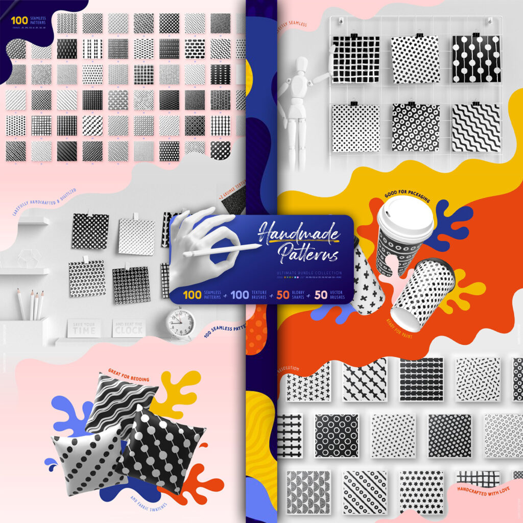 120 Organic Patterns And Brushes | Master Bundles