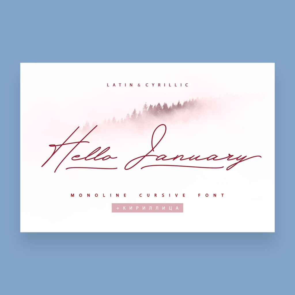 Hello January Cursive Font Cyrillic – MasterBundles