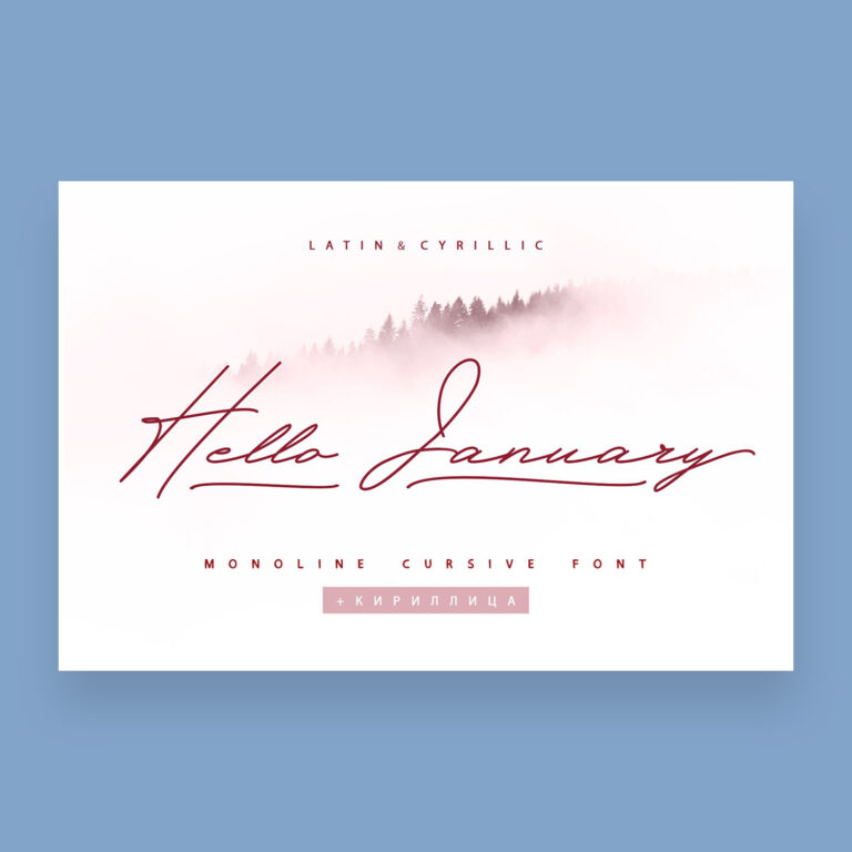 Hello January Cursive Font Cyrillic – MasterBundles