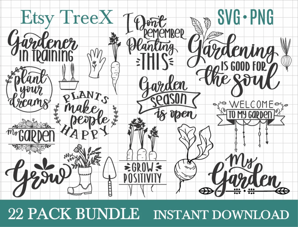Handwritten Gardening Svg Set – MasterBundles