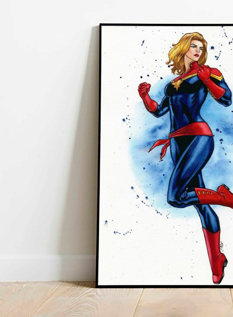 Set Of 9 Superheroes Watercolor Print Poster – MasterBundles