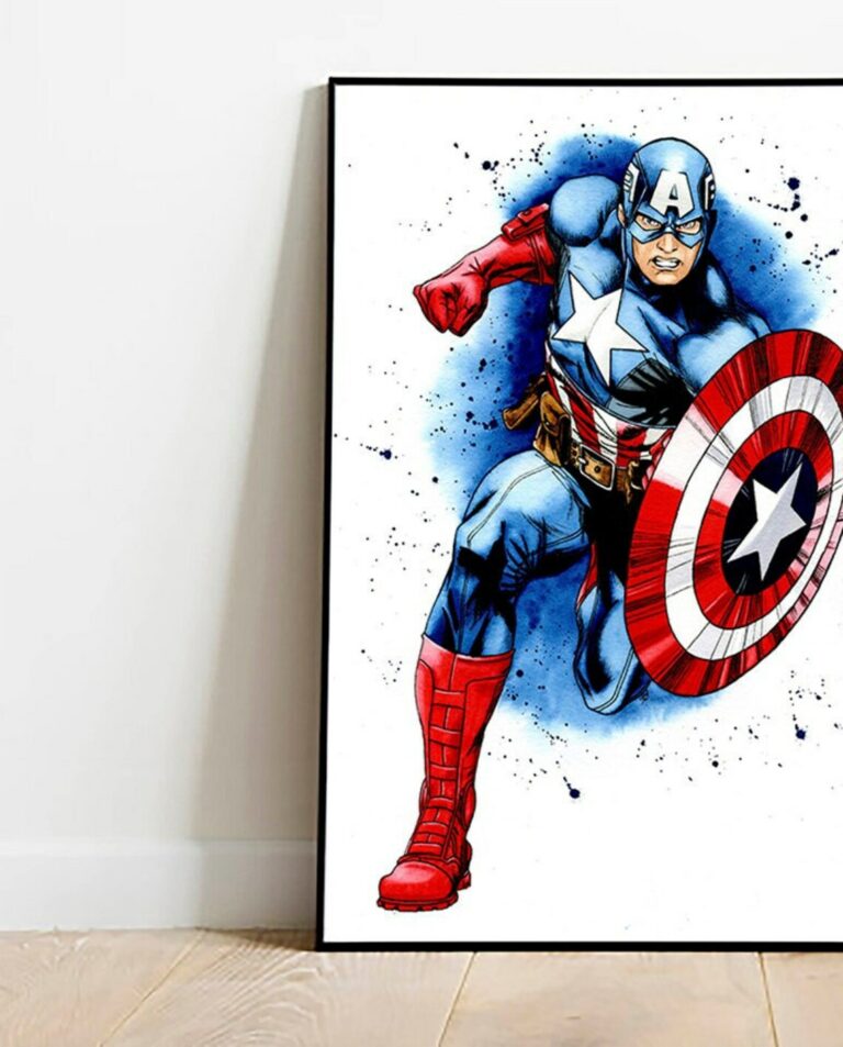 Set Of 9 Superheroes Watercolor Print Poster – MasterBundles