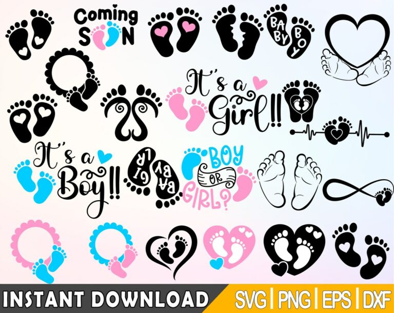 30+ Designs Baby Feet Svg Pack Layered Element – MasterBundles