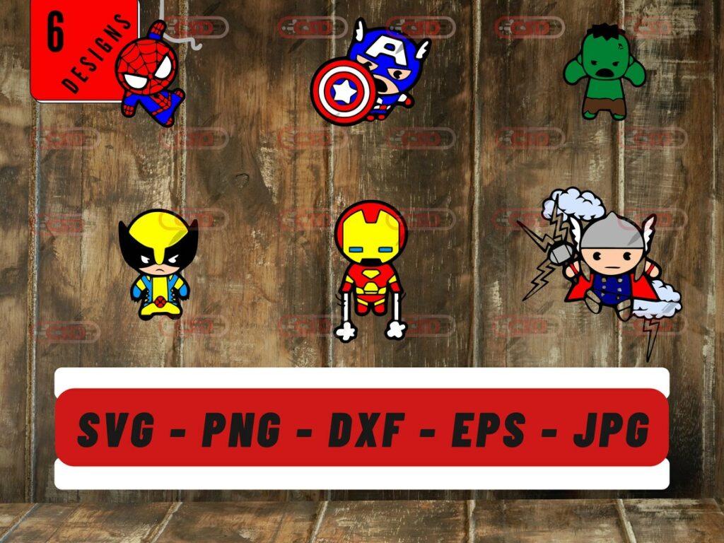 Superhero Vector SVG Bundle, Clipart, EPS, PNG, DXF, PDF, Layered ...