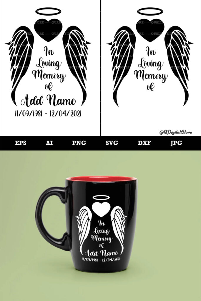 In Memory Angel Wings SVG – MasterBundles