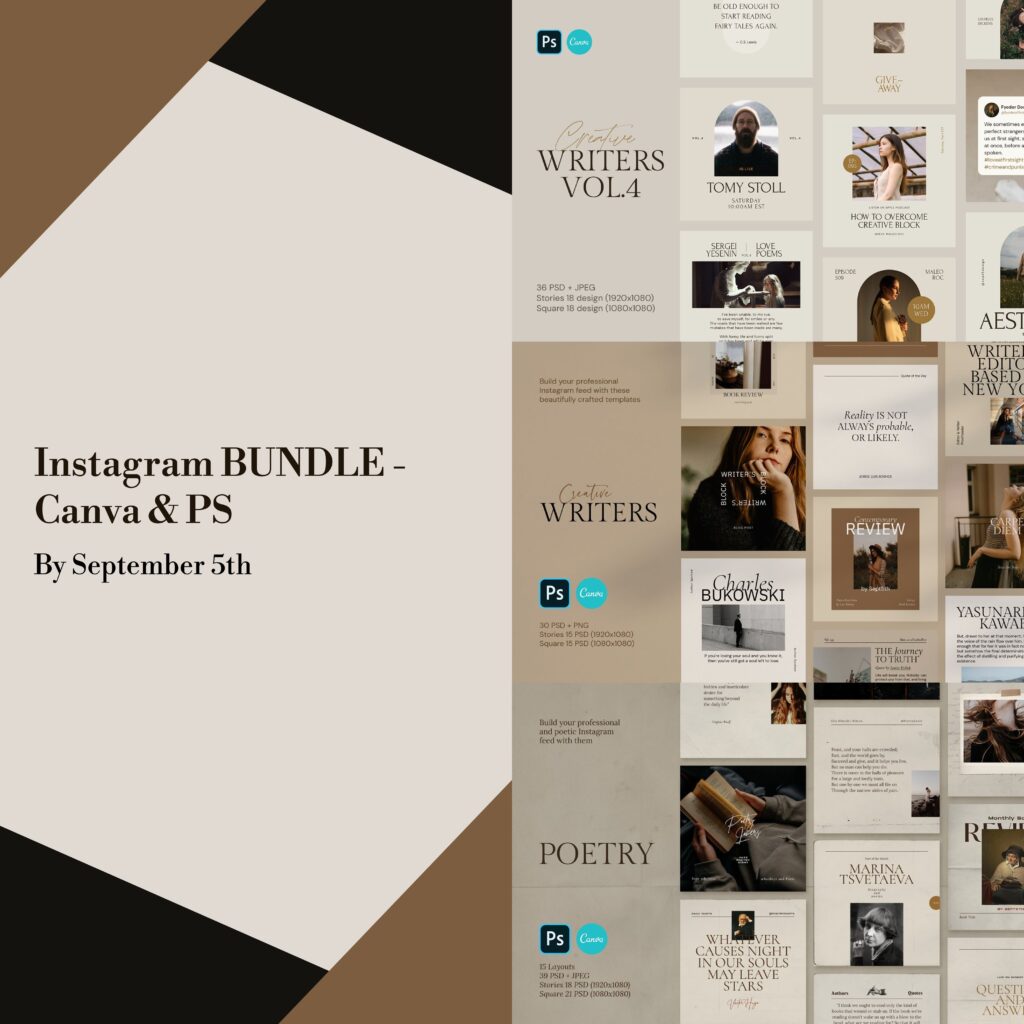 Instagram BUNDLE - Canva & PS – MasterBundles
