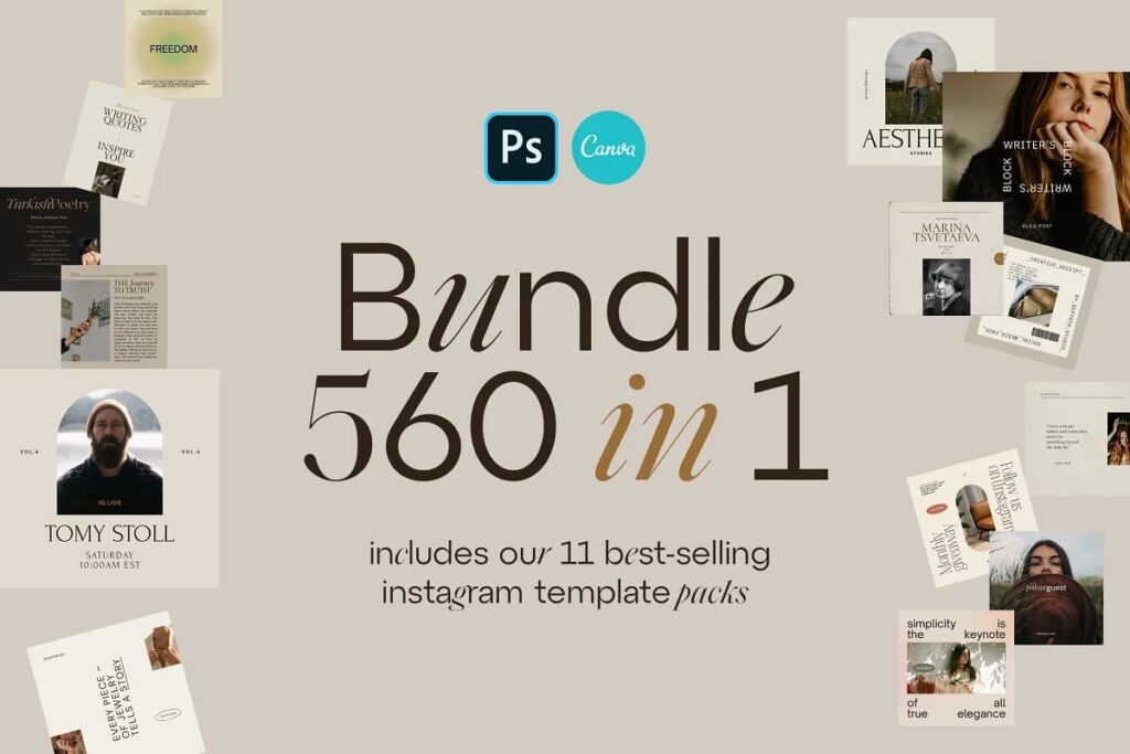 Instagram BUNDLE - Canva & PS – MasterBundles