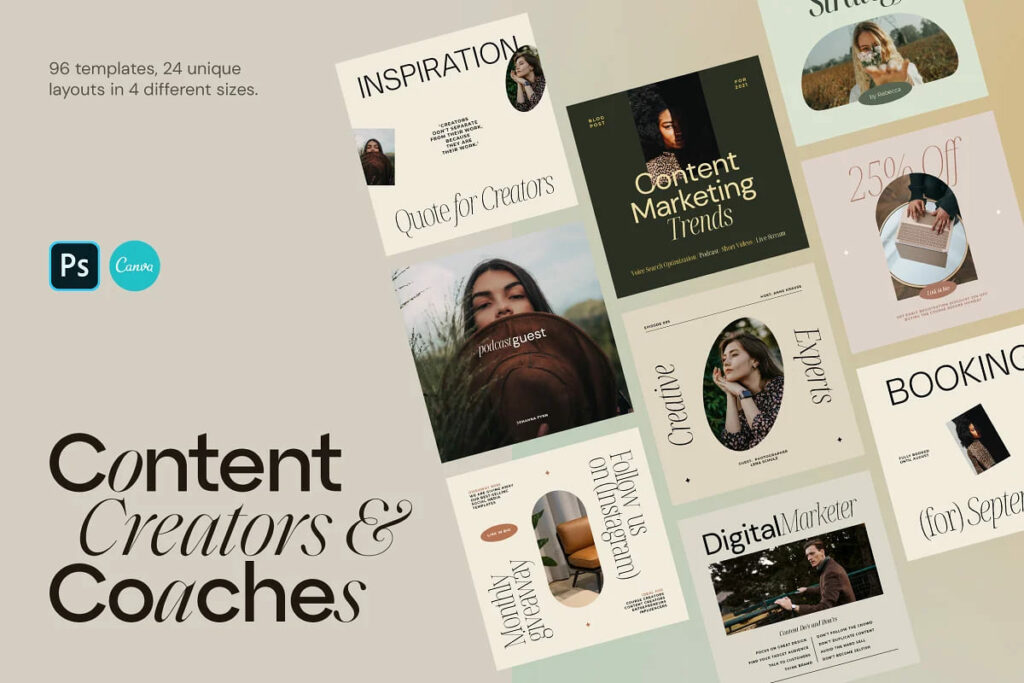 Instagram BUNDLE - Canva & PS – MasterBundles