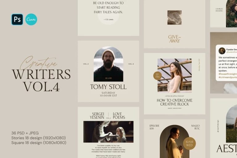 Instagram BUNDLE - Canva & PS – MasterBundles