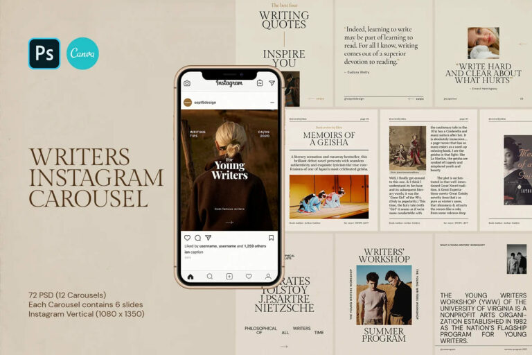 Instagram BUNDLE - Canva & PS – MasterBundles