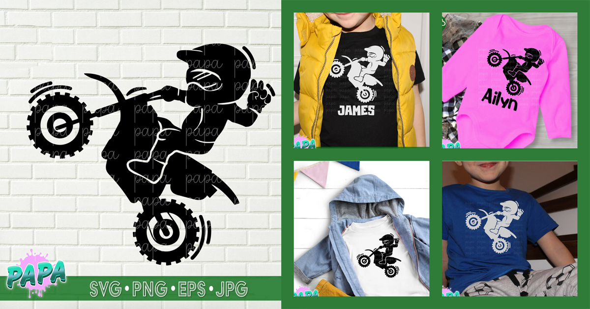 Biker Kids Motorcycle SVG – MasterBundles