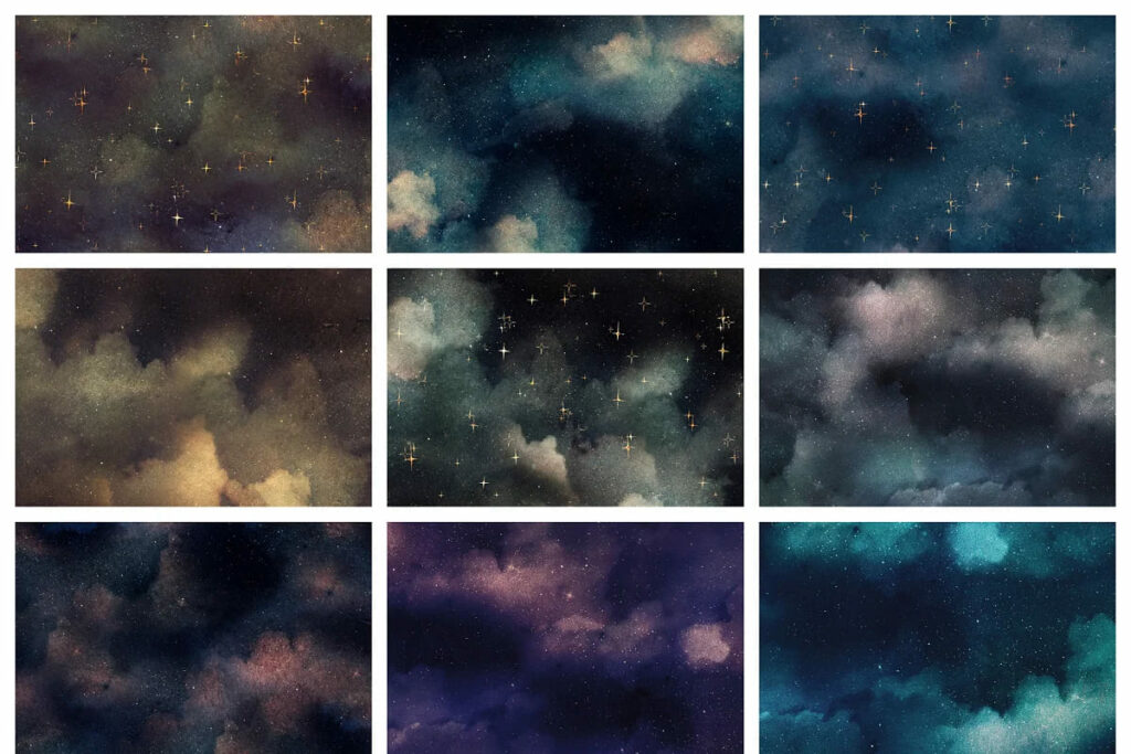 Landscape & Seamless Galaxy Textures – MasterBundles