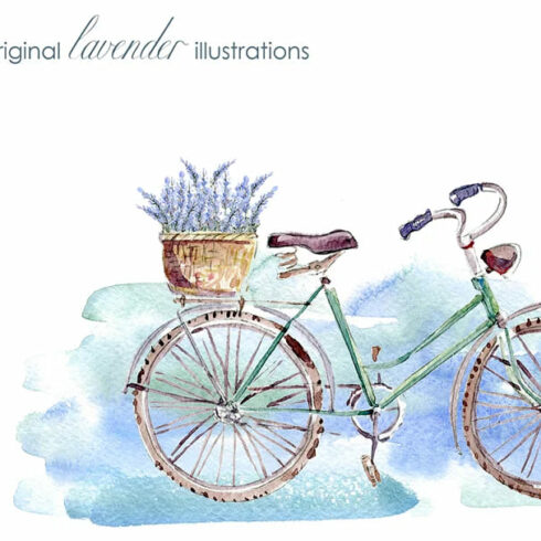 Lavender Watercolor Clipart Set | Master Bundles