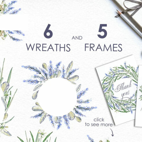 Lavender Watercolor Clipart Set | Master Bundles