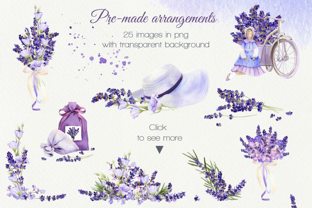 Lilac Provence Watercolor Collection – MasterBundles