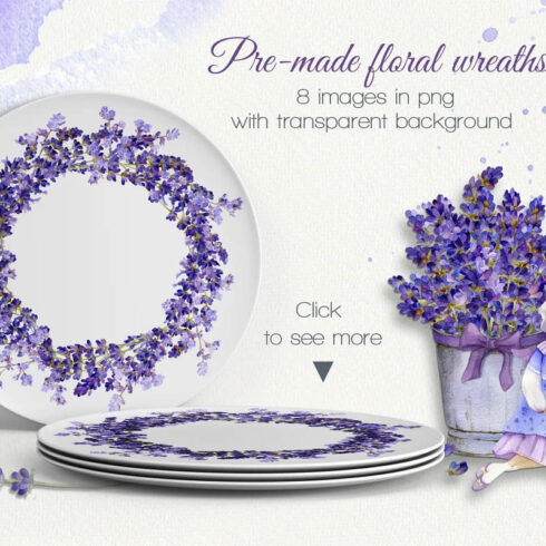 Lilac Provence Watercolor Collection | MasterBundles