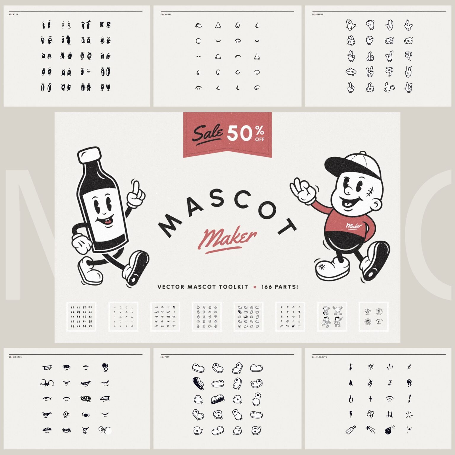 Mascot Maker: Vector Mega Bundle – MasterBundles