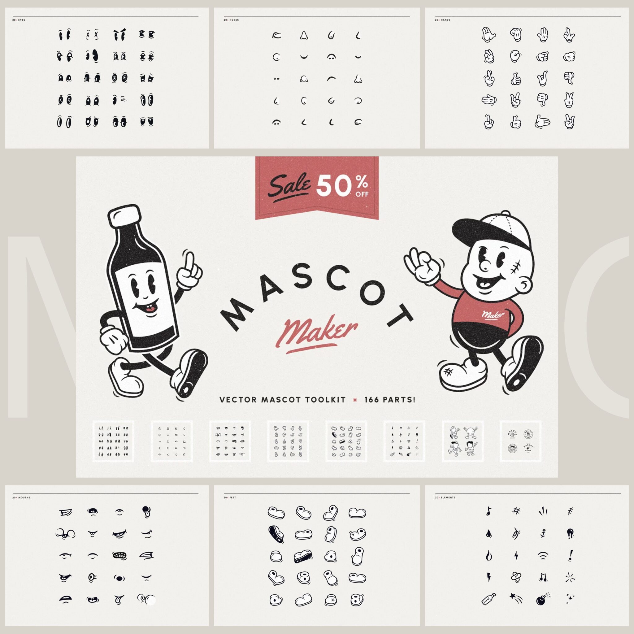 Mascot Maker: Vector Mega Bundle – MasterBundles