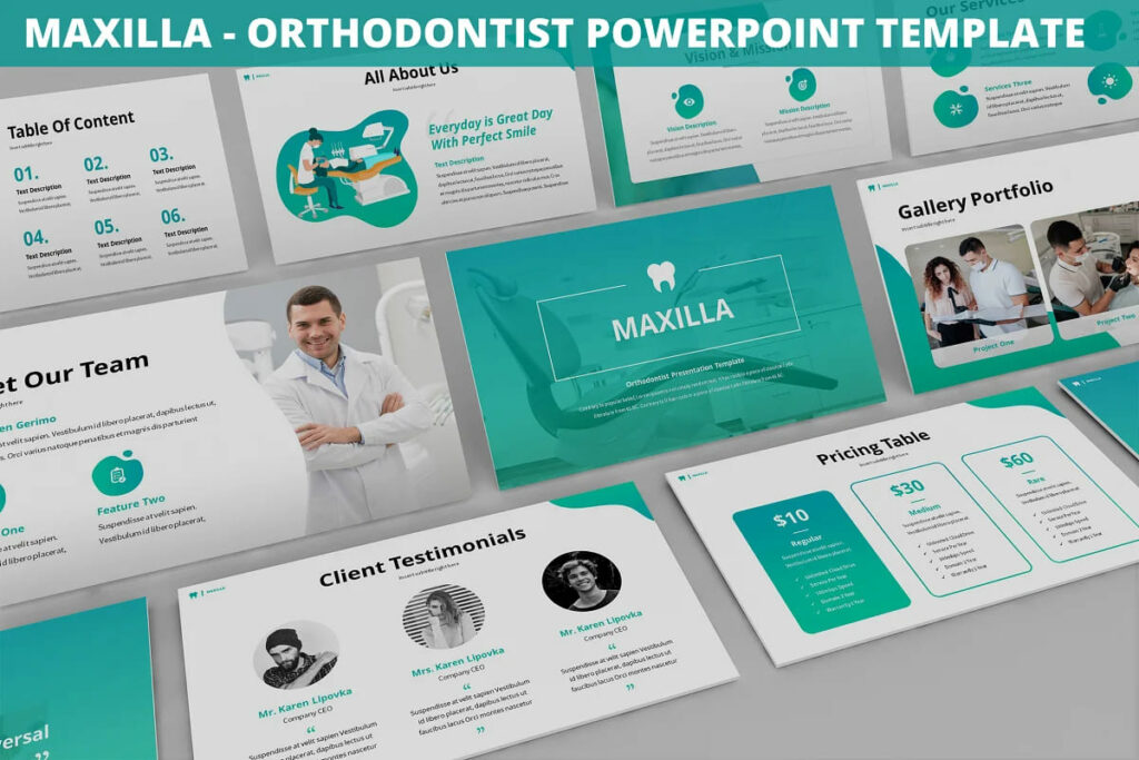 Maxilla - Orthodontist PowerPoint – MasterBundles